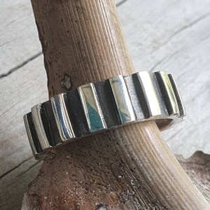 3 Stacker Rings,sterling Silver,unisex Chunky Stacker,wide Rustic Band ...