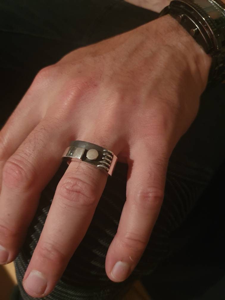 Mechanic Ringindustrialrustic Mans Ringsterling - Etsy