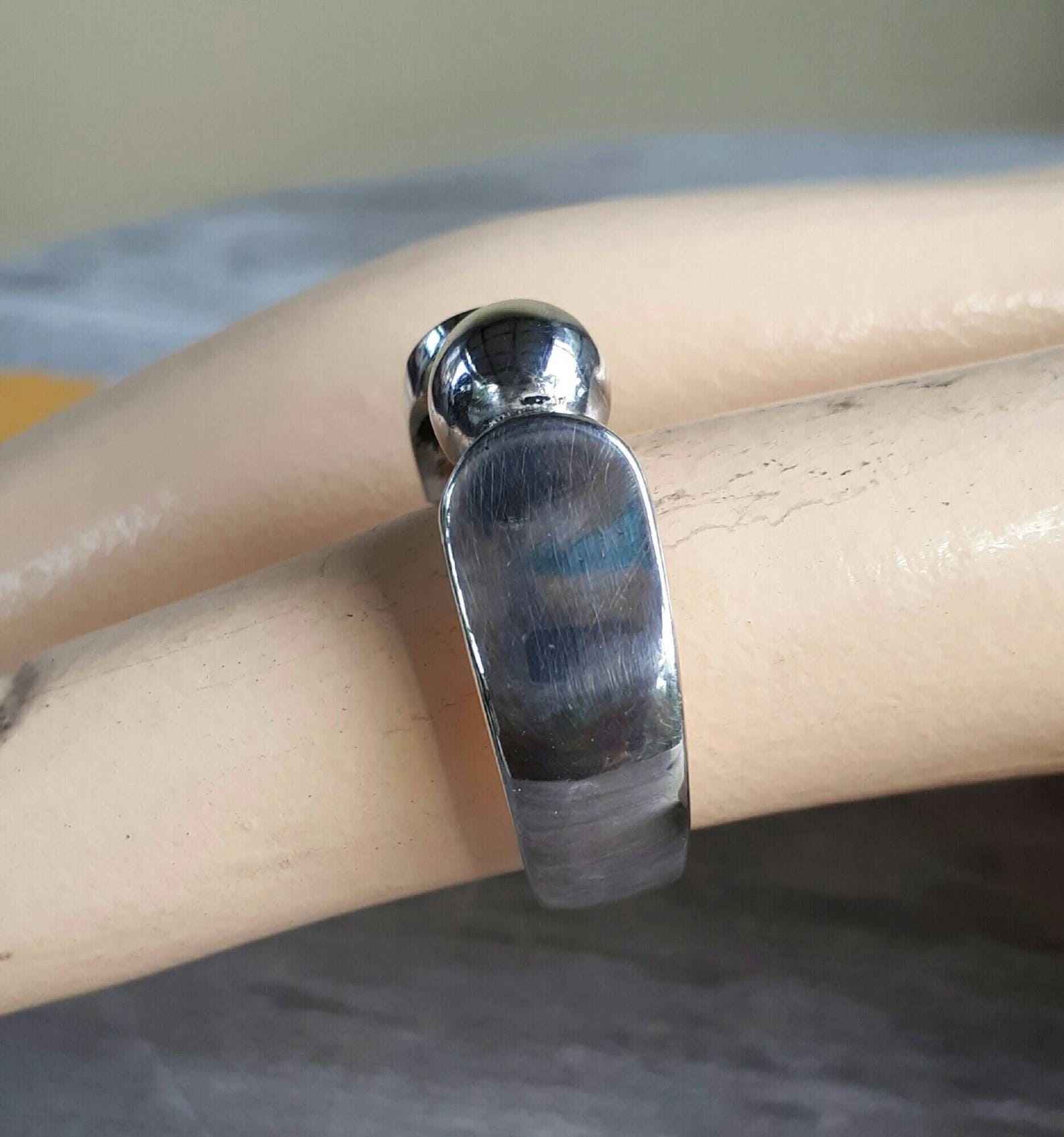 Solid Sterling Silver Ball Ring Wedding - Etsy