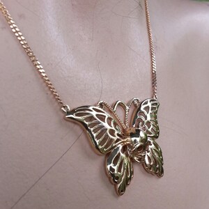Large Gold Skull ,filegree, Butterfly Pendant,9ct,9k Gold,butterfly ...