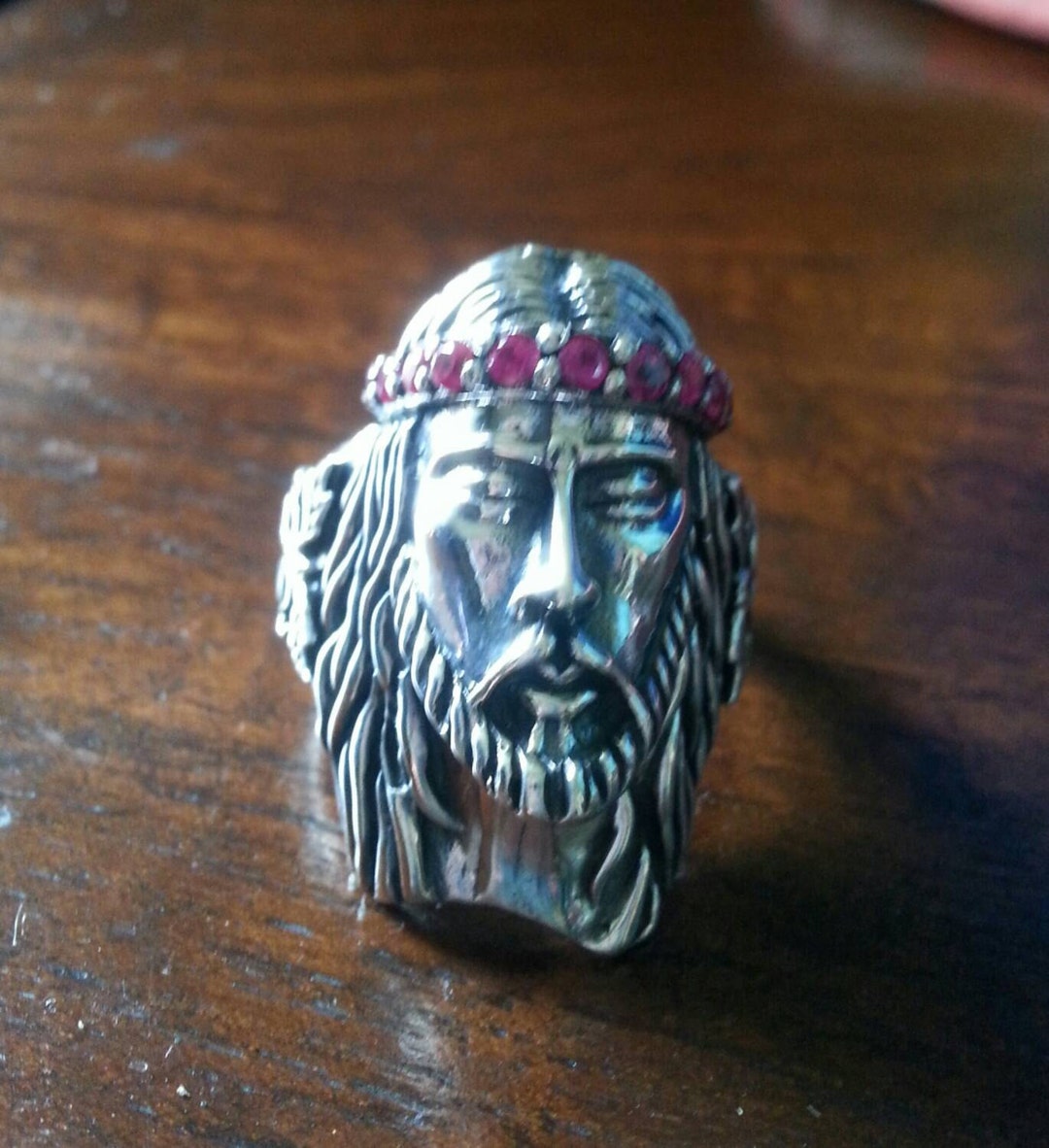 Jesus Ring,crown of Thorns,large Ring, Sterling Silver,christian ...