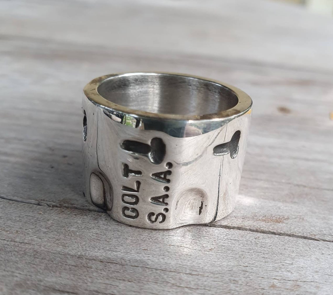 Coltgun Barrel Ring17mmsterling Silverchunky - Etsy