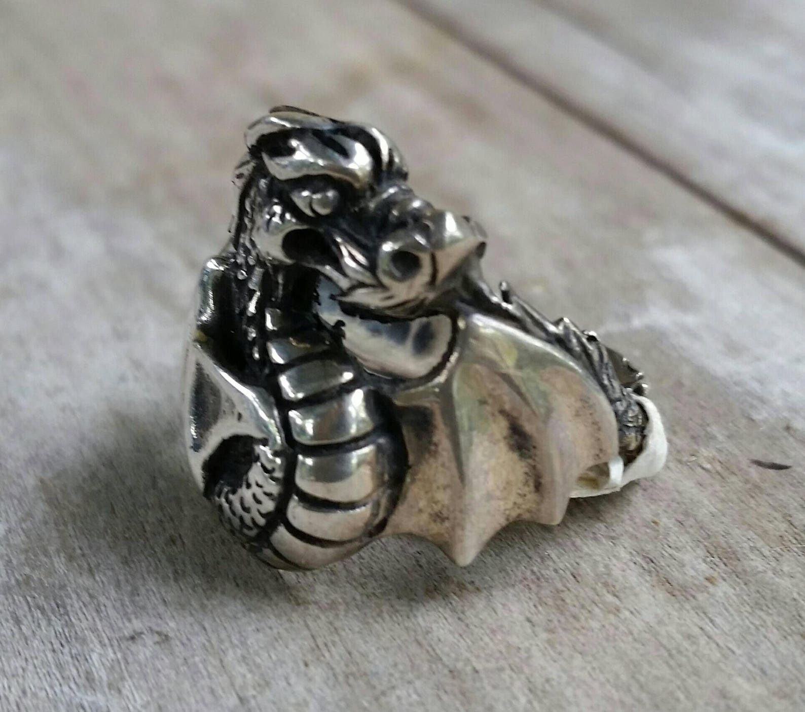 Dragon Ring,sterling Silver, Fantasy,mythical,steampunk, Gothic,punk ...