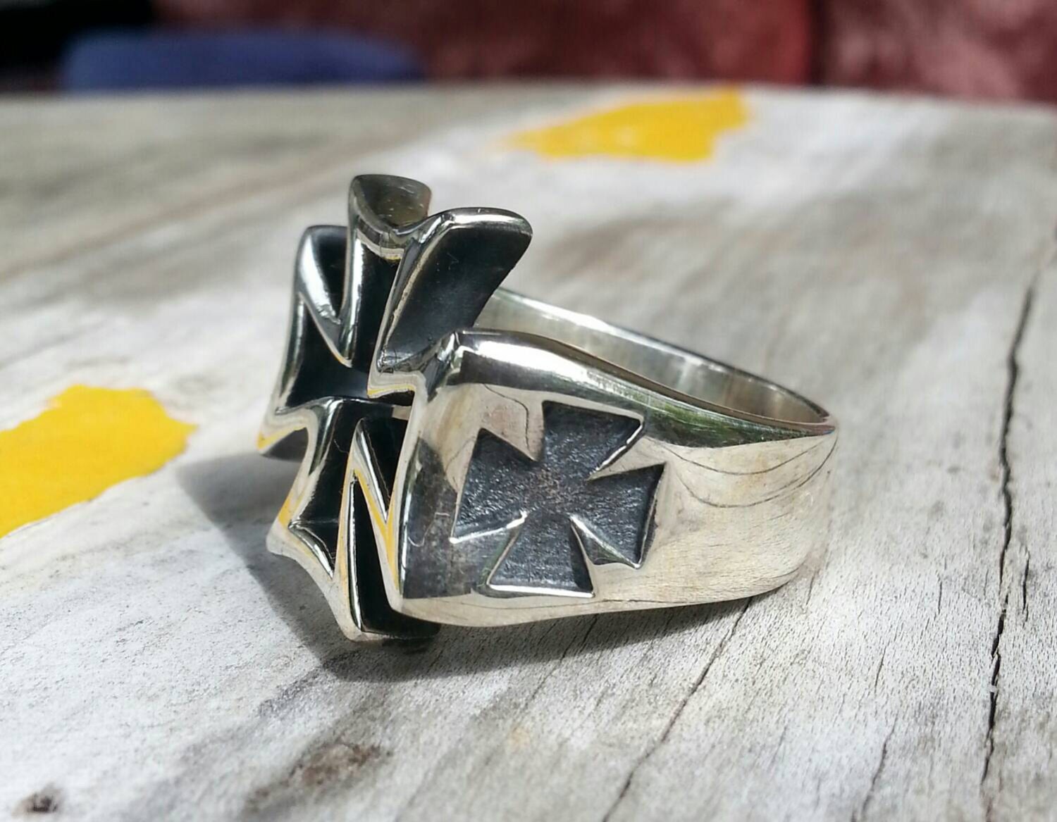 Large Cross Ringchunky Even Crosssterling Silversteampunk - Etsy