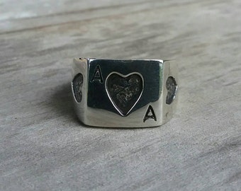 Ace of spades ring | Etsy
