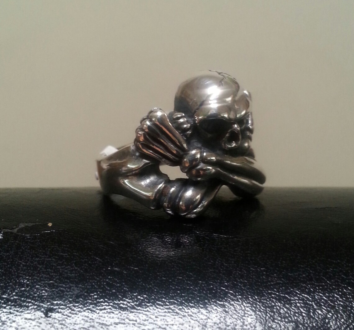 Misfits Skeleton Ring Skull Ringsterling Silver - Etsy Australia