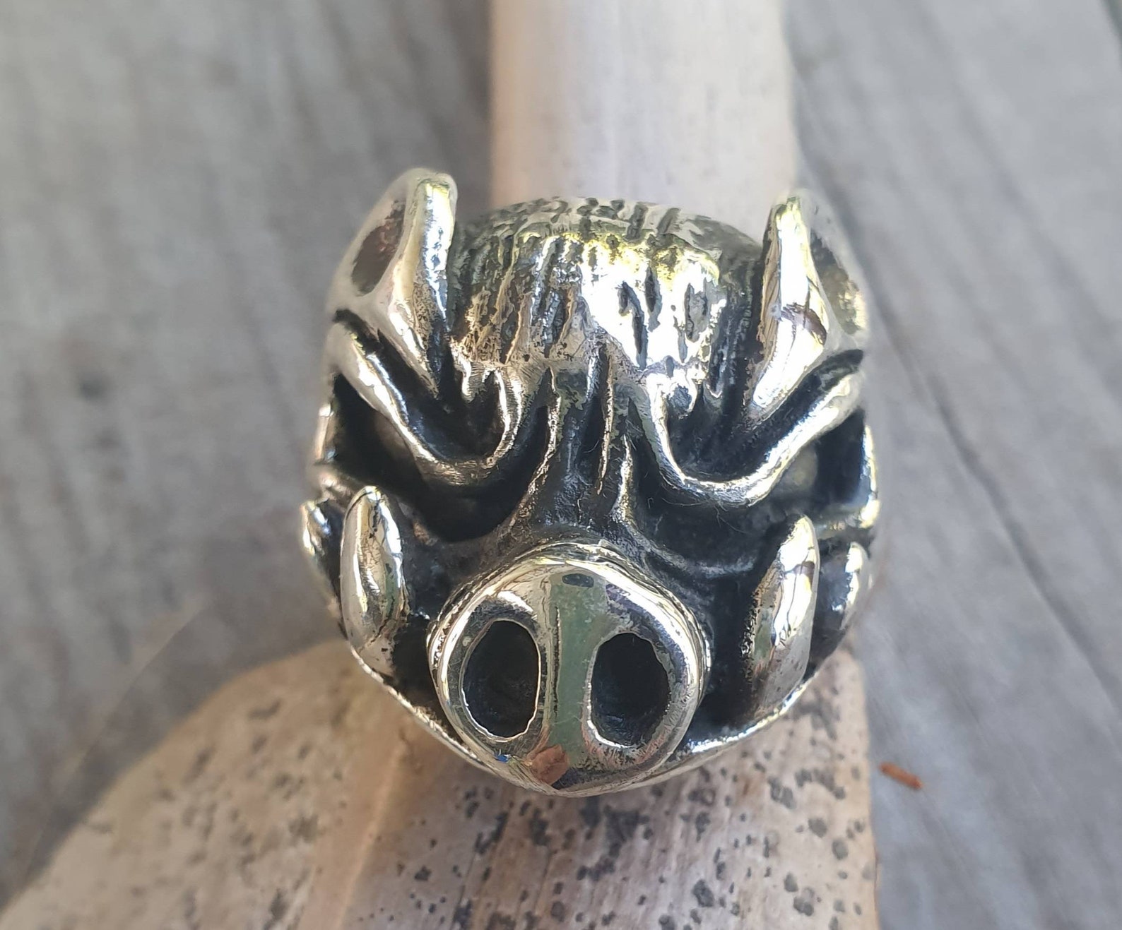 Pig Ringboar Ringsterling Silverchunky Ringbigsolid - Etsy