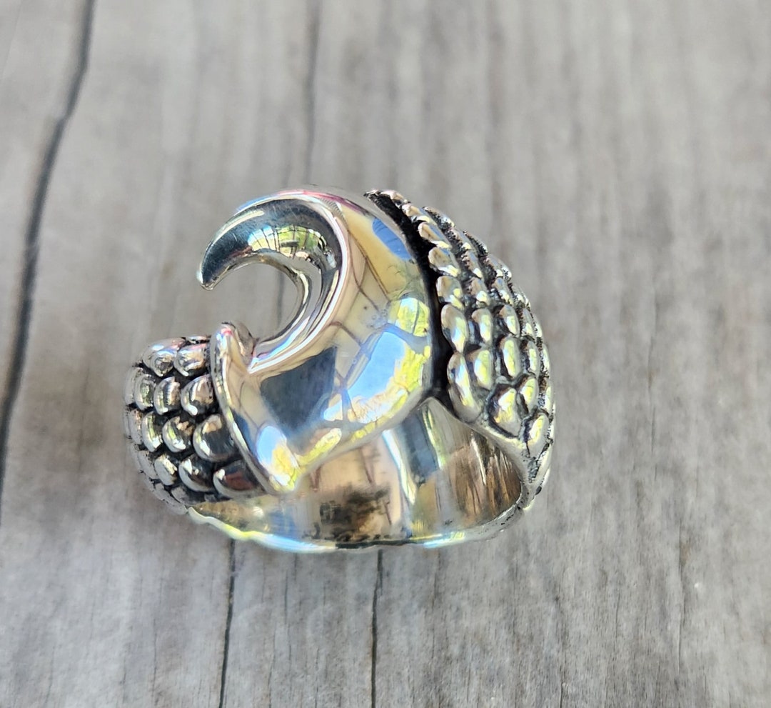 Claw Ring,steampunk,dragon Claw,gothic,punk,geiger,alien, Sterling ...