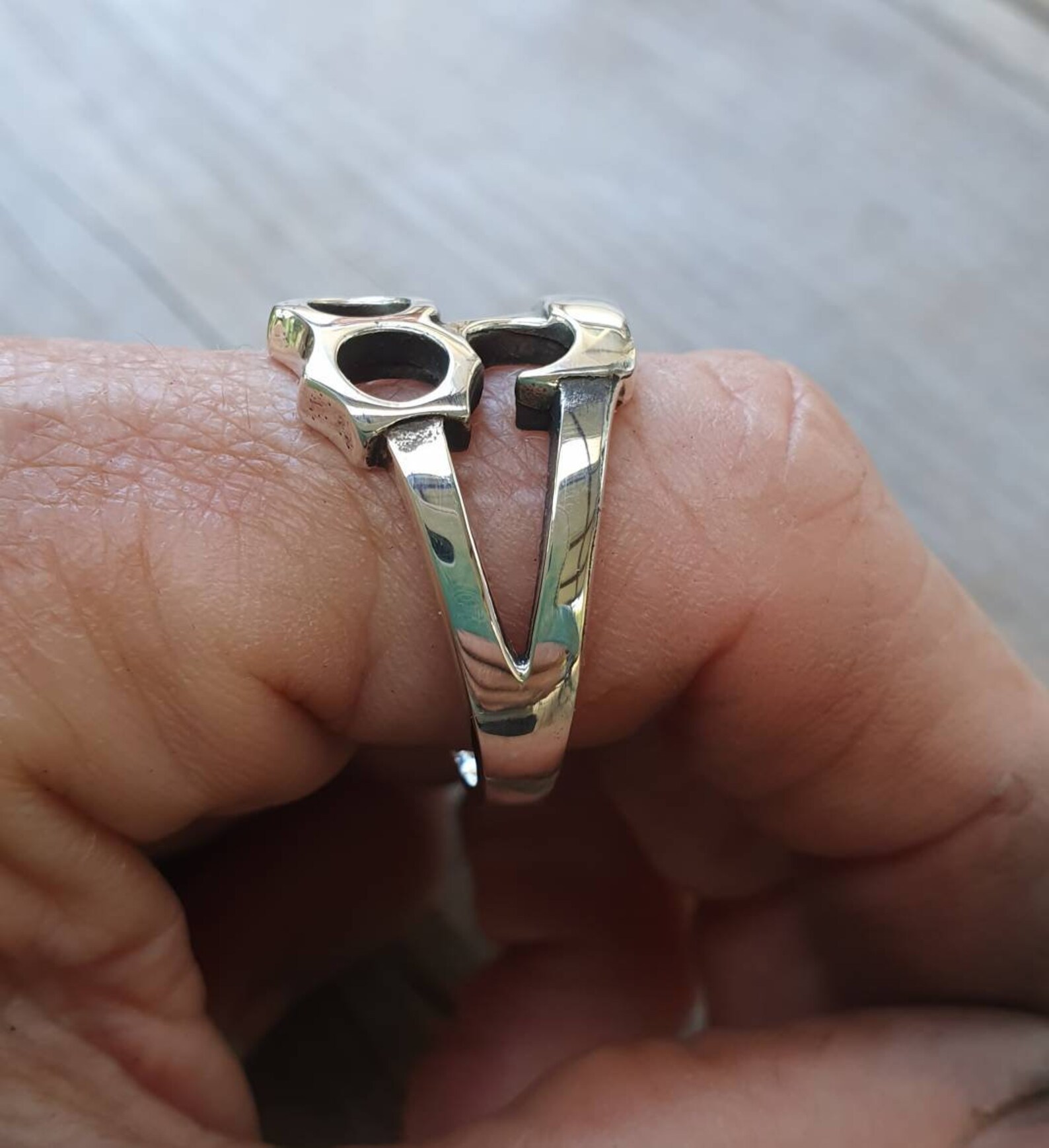Knuckle Dustergangster Ring Sterling Silver Punk Martial - Etsy