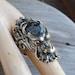 Dragon Ring,obsidian Snowflake,sterling Silver,geiger,steampunk ...
