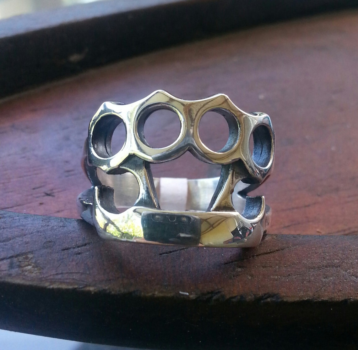 Knuckle Duster,gangster Ring, Sterling Silver Punk, Martial Art, Gang ...