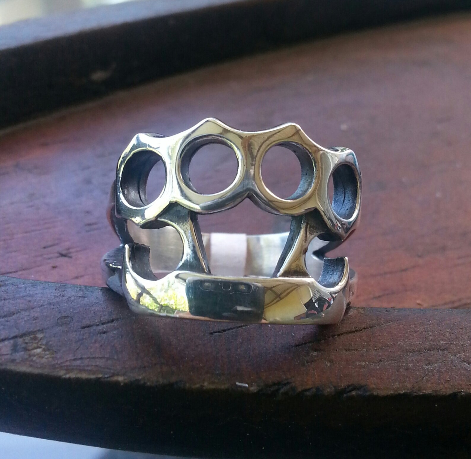 Knuckle Dustergangster Ring Sterling Silver Punk Martial - Etsy