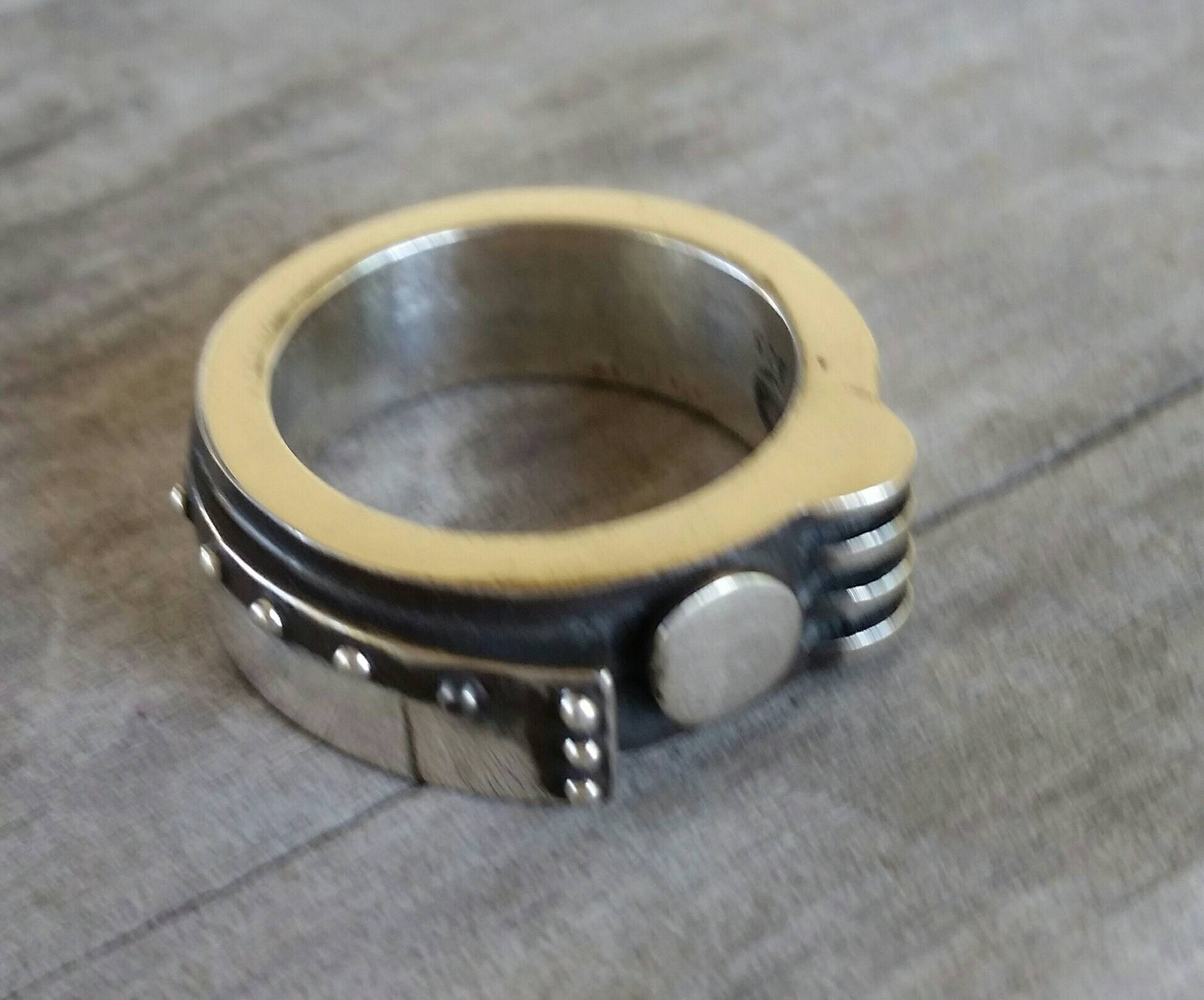 Mechanic Ringindustrialrustic Mans Ringsterling - Etsy