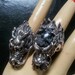 Dragon Ring,obsidian Snowflake,sterling Silver,geiger,steampunk ...