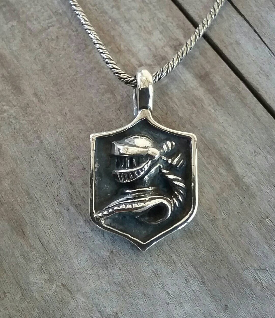 Knight Pendant, Armour,solid Sterling,medievil,coat of Arms,victorian ...