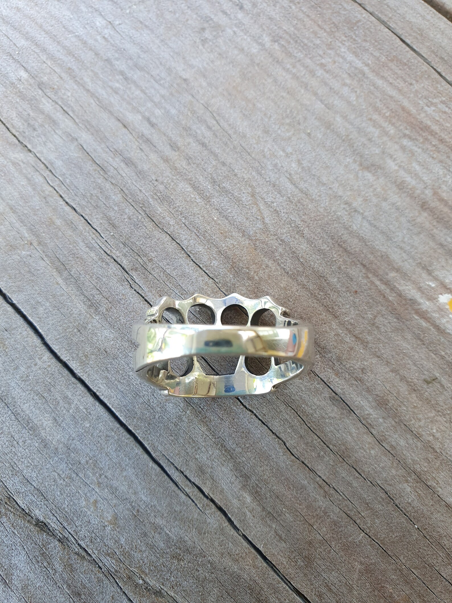 Knuckle Dustergangster Ring Sterling Silver Punk Martial - Etsy
