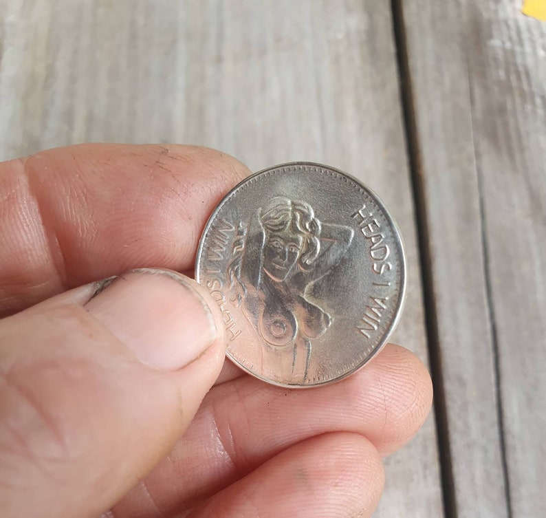Silver Coinheads and Tails Coin Sterling Silver.flip a - Etsy