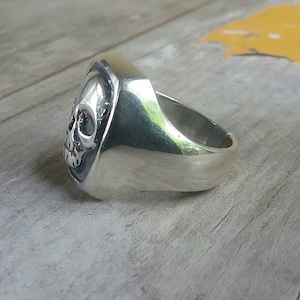 Phantom Ring,skull,signet Ring, Comic,sterling Silver,handmade, Mens ...