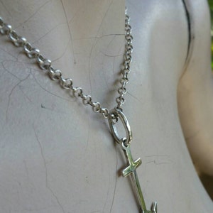 Anchor Pendant,anchor Cross,nautical, Sailor,rockabilly,sterling Silver ...
