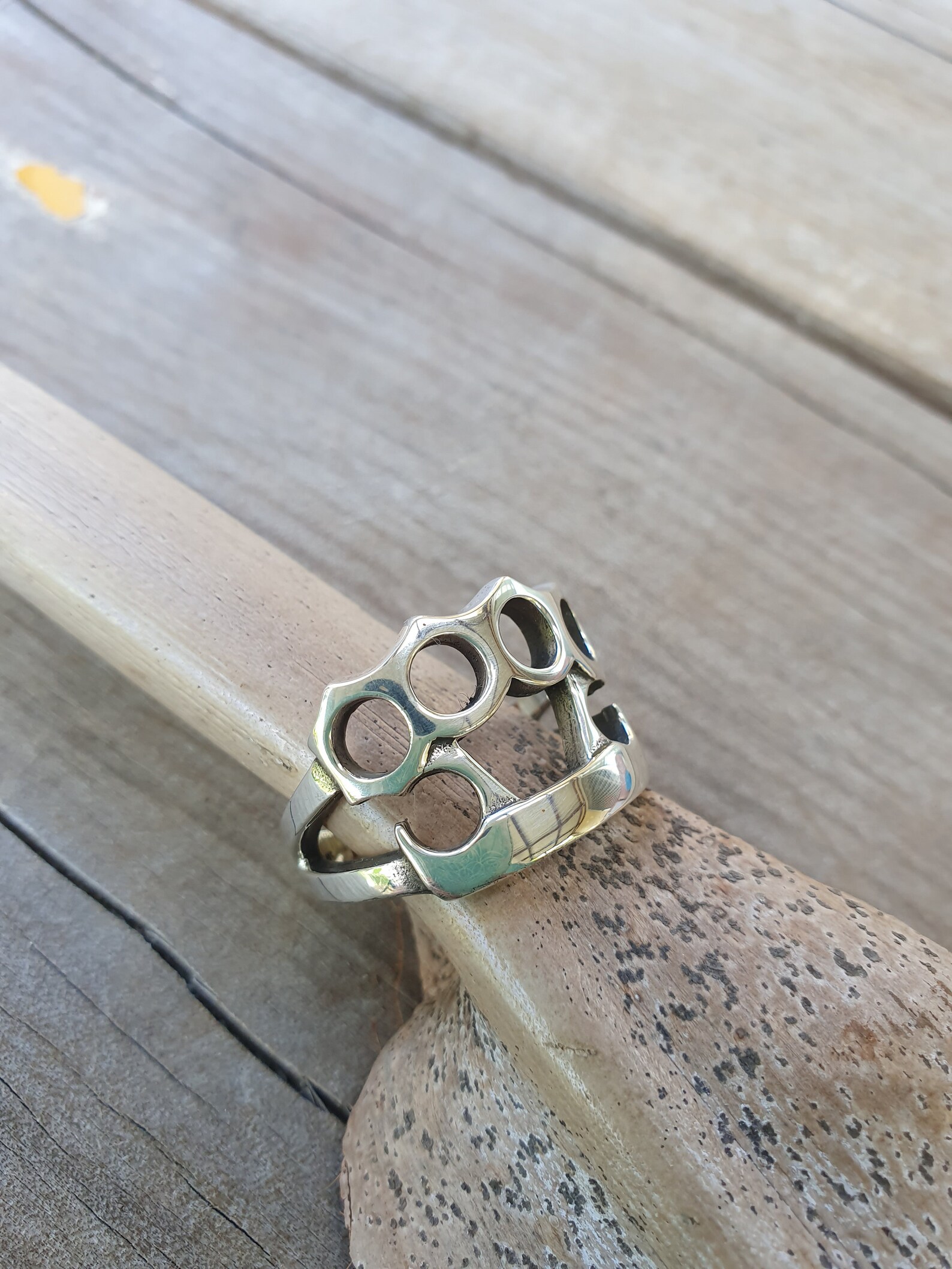Knuckle Dustergangster Ring Sterling Silver Punk Martial - Etsy