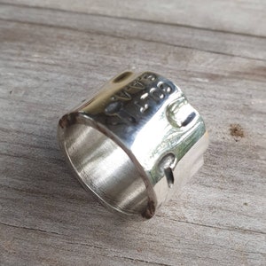 Colt,gun Barrel Ring,17mm,sterling Silver,chunky Ring,colt,s.a.a 45 ...