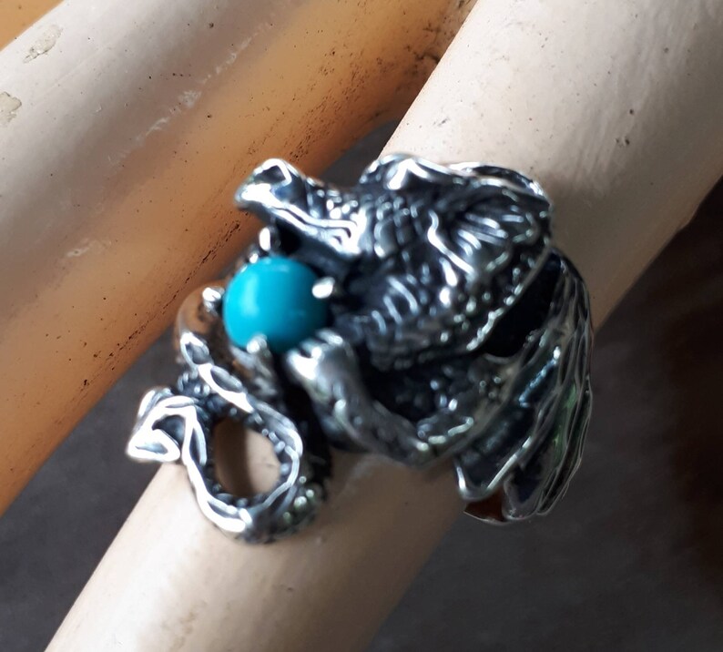 Dragon Ring Pink Cz Sterling Silver Fantasy Mythical Steampunk Gothic ...