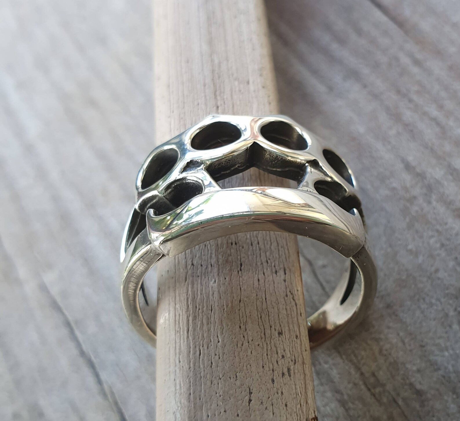 Knuckle Dustergangster Ring Sterling Silver Punk Martial - Etsy
