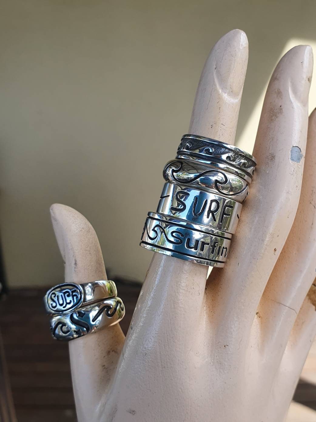 Wave Surf Ring,925 Sterling Silver,6mm Solid,surfer Band,half Rounded ...