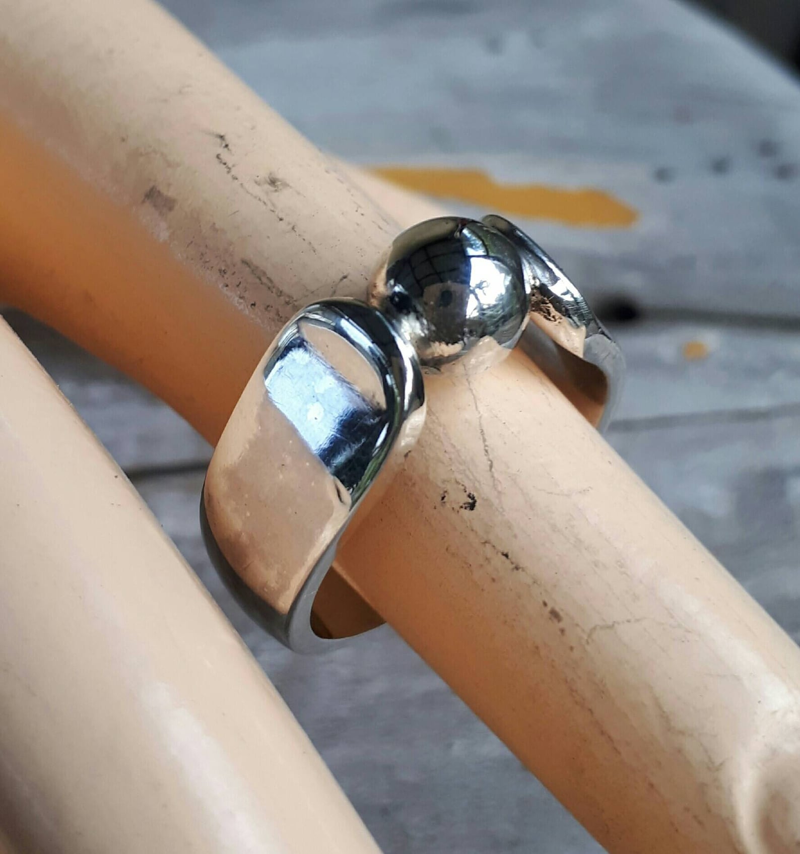 Solid Sterling Silver Ball Ring Wedding - Etsy