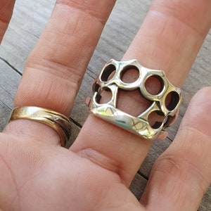Knuckle Duster,gangster Ring, Sterling Silver Punk, Martial Art, Gang ...