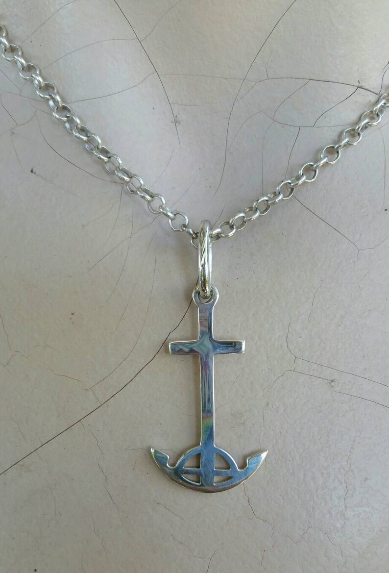 Anchor Pendant,anchor Cross,nautical, Sailor,rockabilly,sterling Silver ...