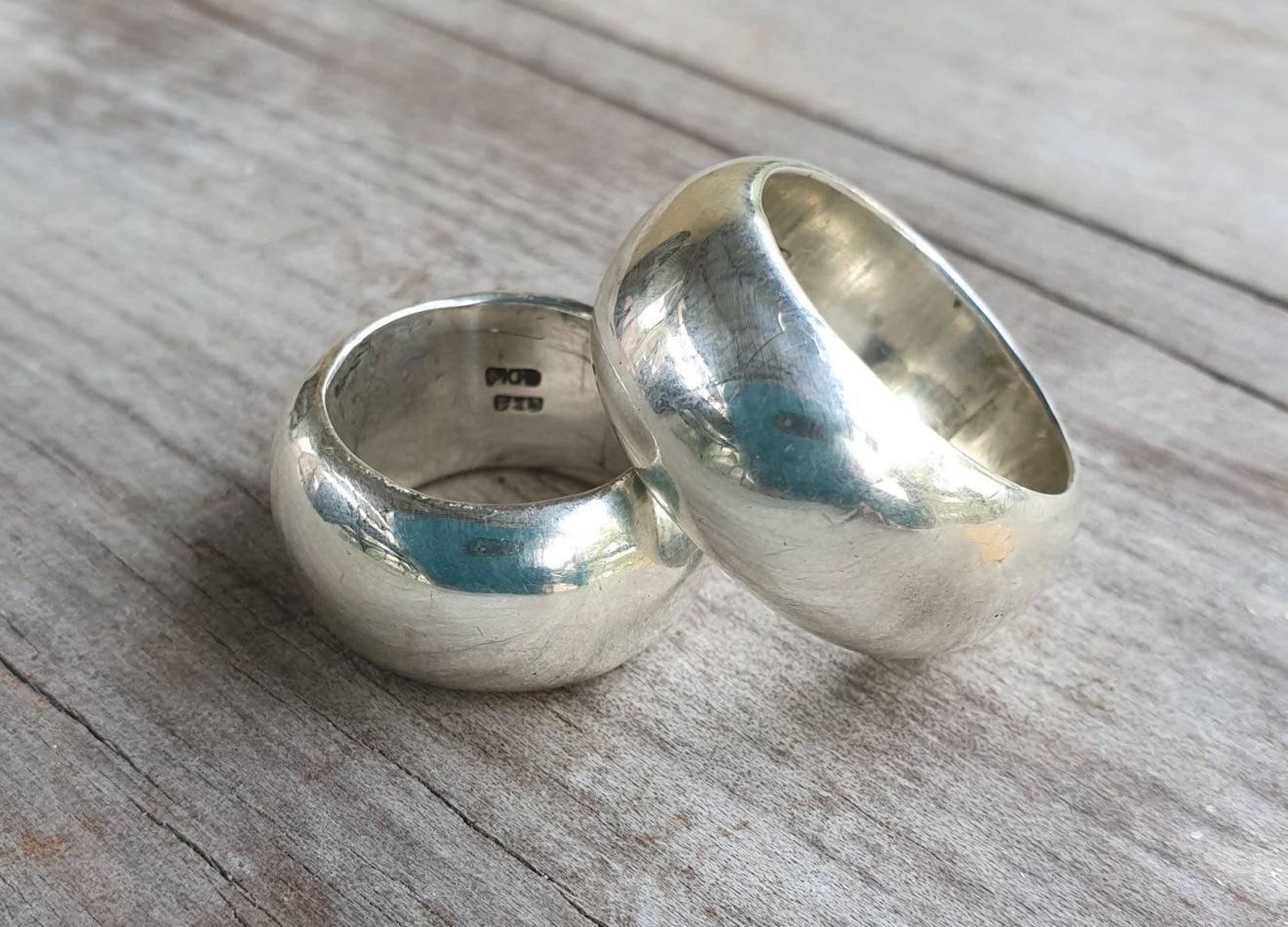 Wide Silver Ring13mm Wide Chunkyheavysolid Sterling Silver - Etsy