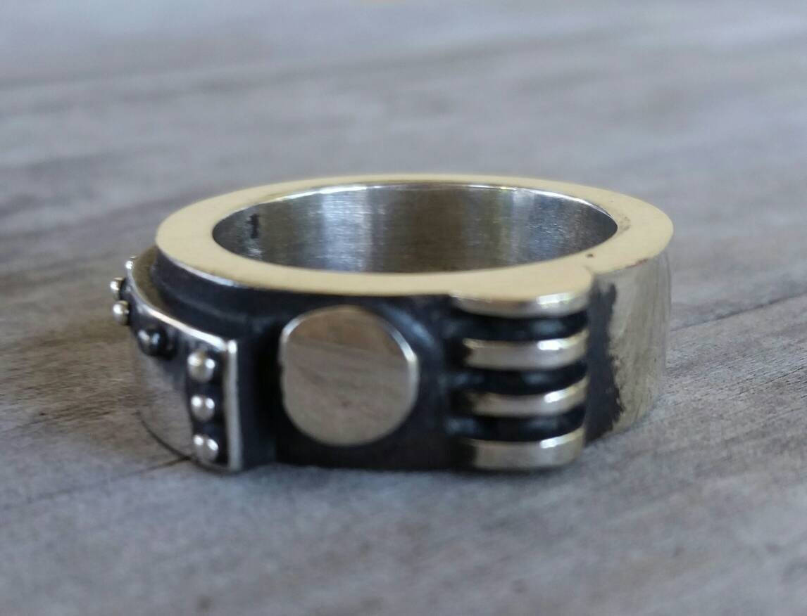 Mechanic Ringindustrialrustic Mans Ringsterling - Etsy