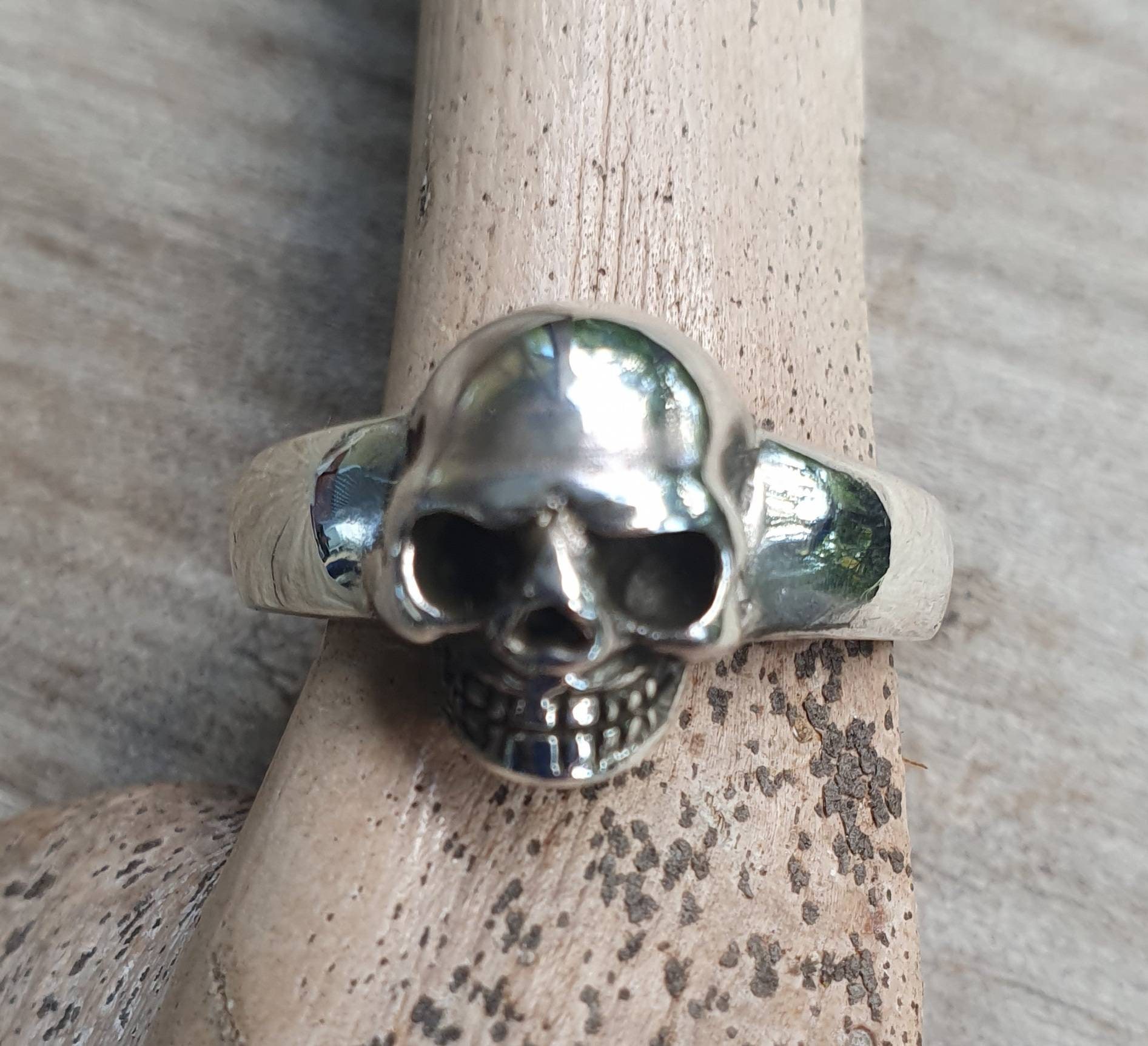 Small Skull Ring,sterling Silver, Signet,solid Skull, Steampunk, Gothic ...
