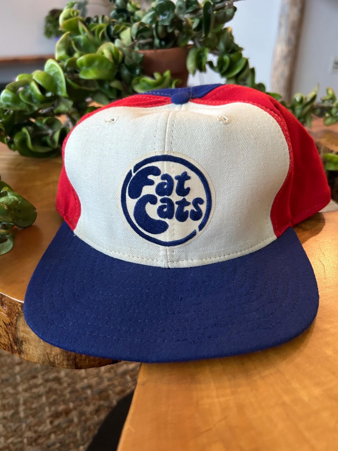 Vintage 1980’s New Era Basball Cap | Fat Cats | Red, White & Blue - Etsy