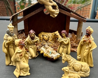 Japanese Nativity Set, Kokeshi Dolls Nativity Set, Nativity Scene ...