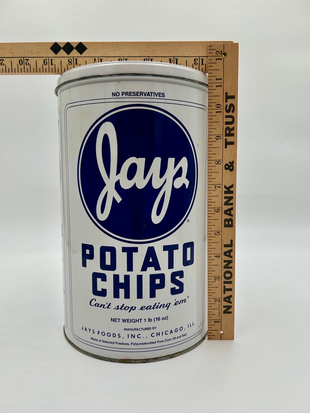 Vintage Jays Potato Chip Can 1986 - Etsy