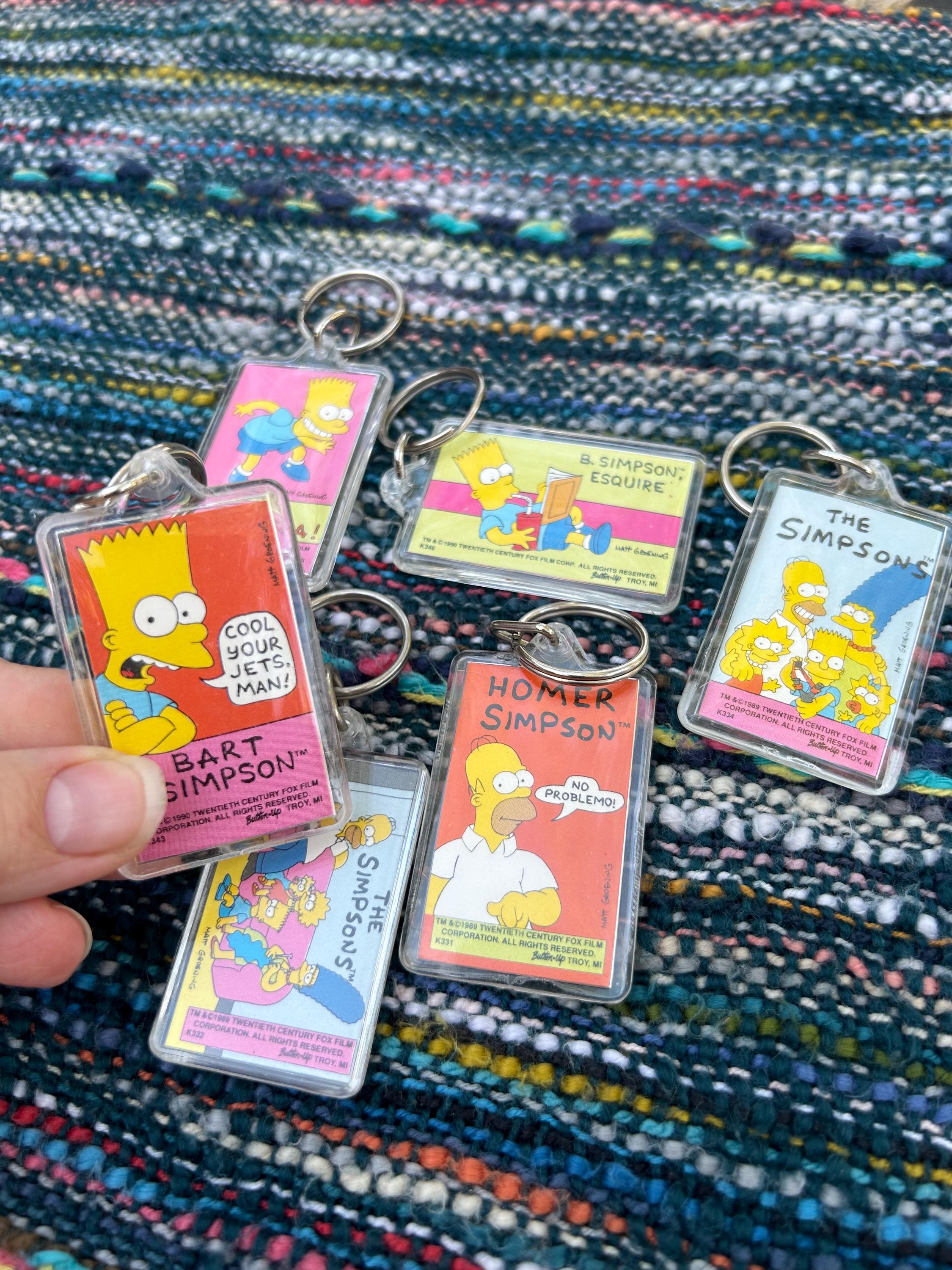 The Simpsons 1989 & 1990 Collector Key Chains | Bart , Homer, Simpsons ...