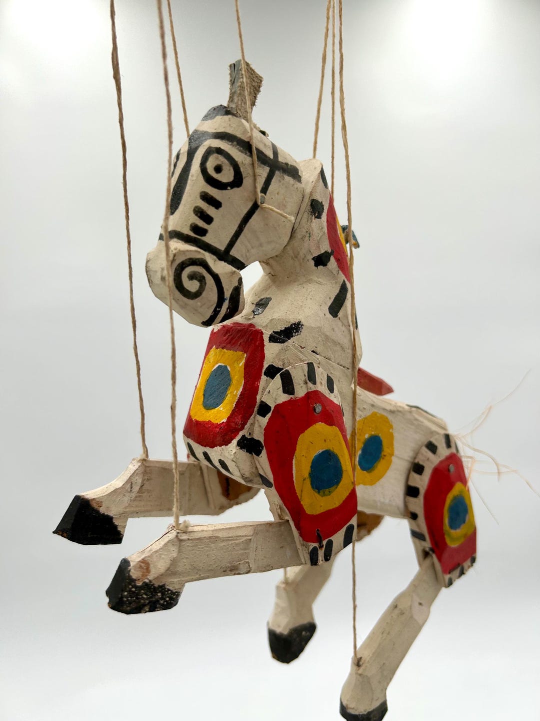 Hand Carved Puppet Horse | Vintage | Made in Guatemala | Hand Painted ...