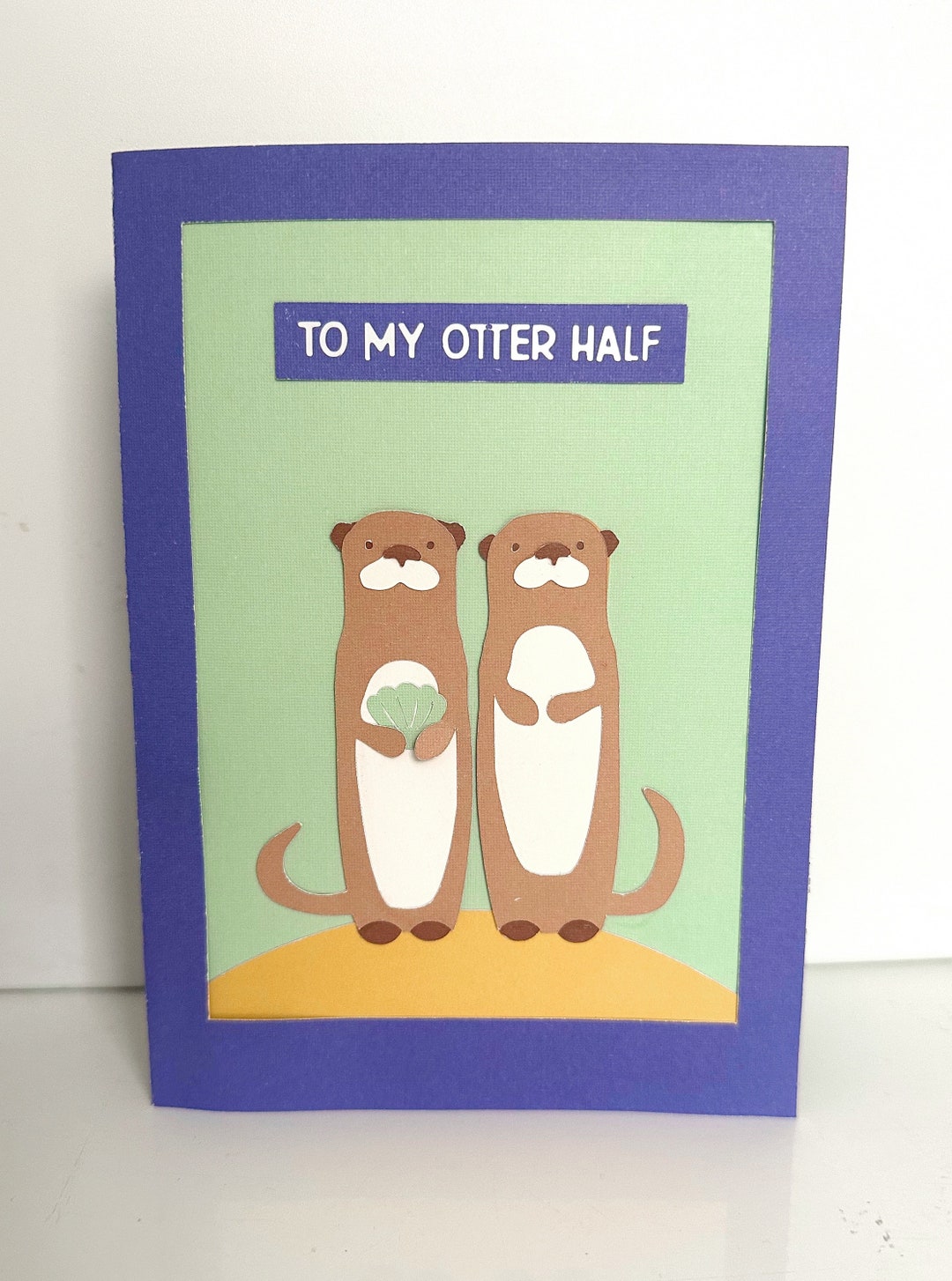 To My Otter Half Anniversary Card 3D Papercut SVG Card Cut - Etsy