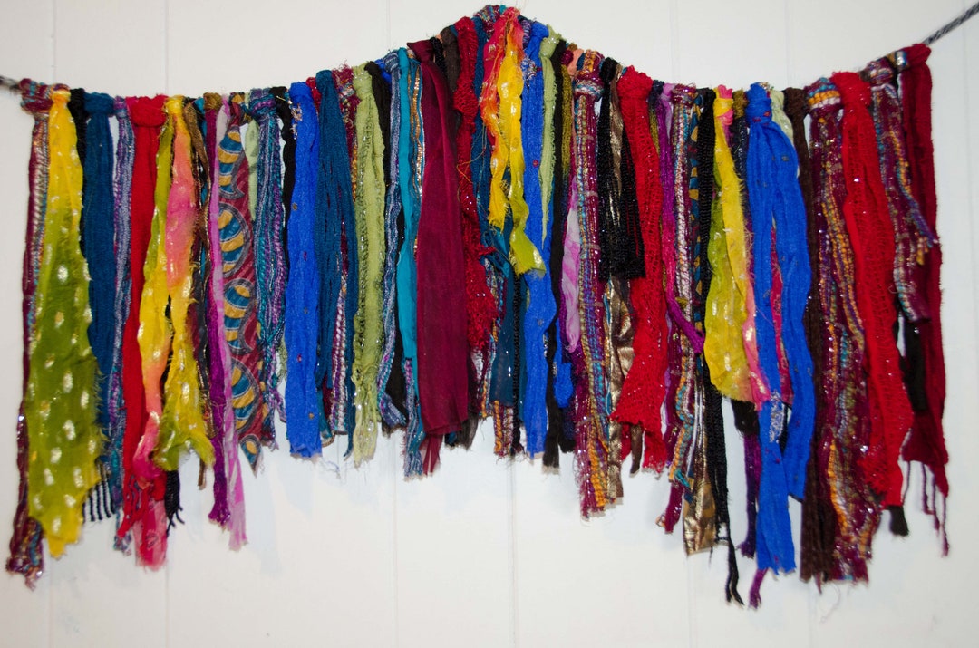 Bohemian Garland, Gypsy Garland, Party Garland, Hippy Garland, Frayed ...