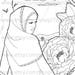 Muslim Hijabi Coloring Book Page Digital Download - Muslimah Lady and ...