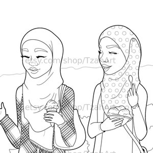 muslim girl coloring pages
