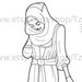 Muslim Hijabi Coloring Book Page Digital Download - Muslimah Lady and ...