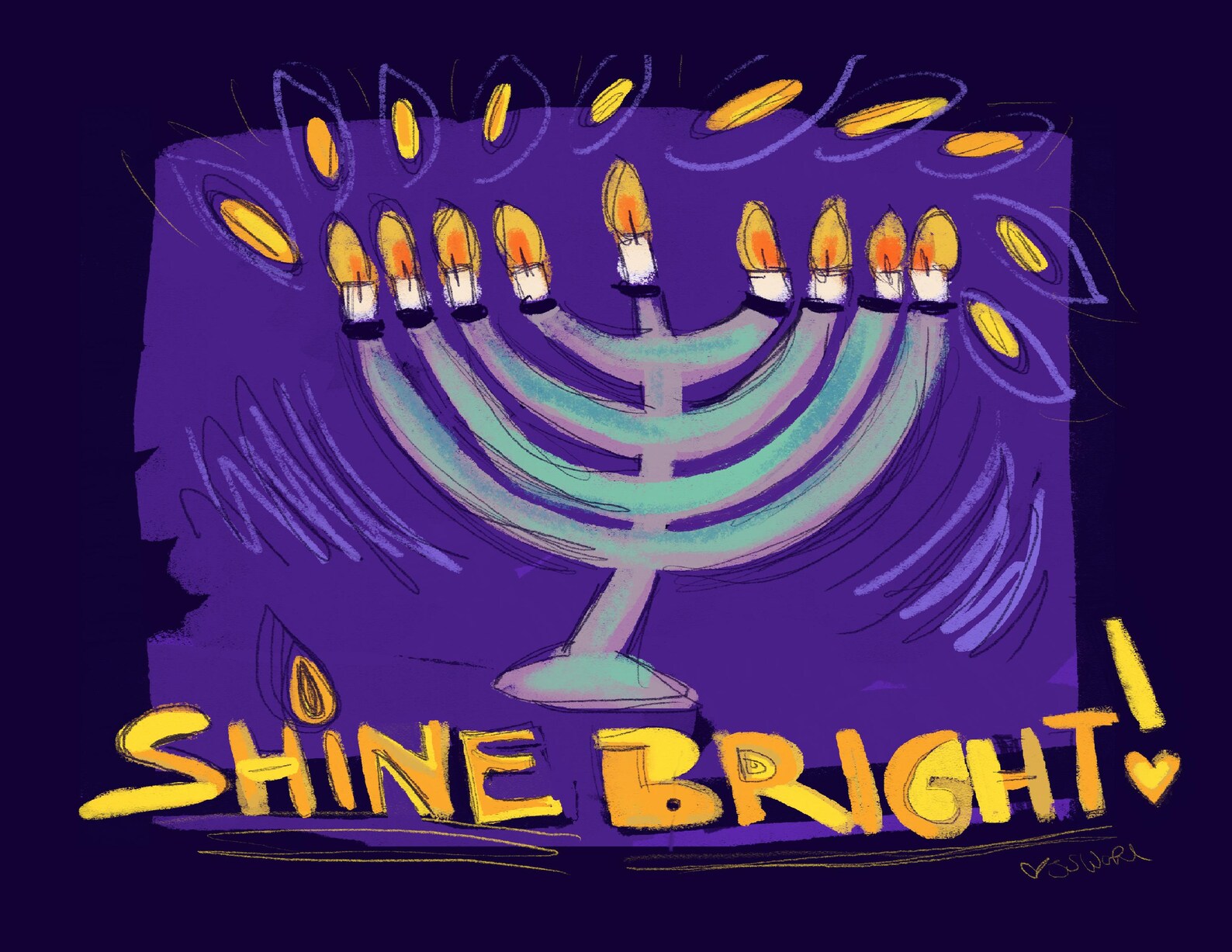 Shine Bright Chanukah Card or Print Digital Download - Etsy