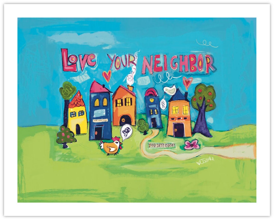 Love Your Neighbor Print Poster - Etsy