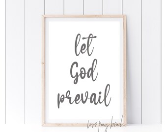 Let God Prevail Wall Print - Etsy