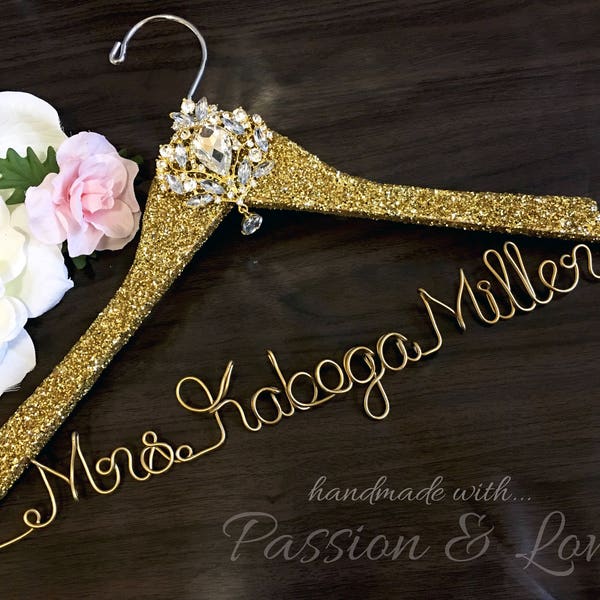 Bridal Bling Hanger - Etsy