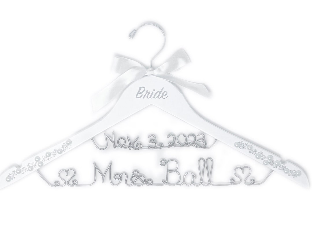 FAST SHIPPING Personalize Bridal Hanger, Wedding Gown Hanger, Name ...