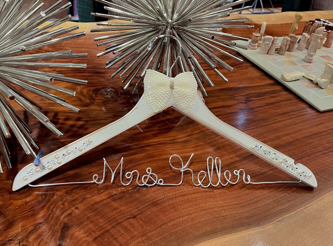 ONE DAY SALE Personalize Bridal Hanger, Wedding Gown Hanger, Name ...
